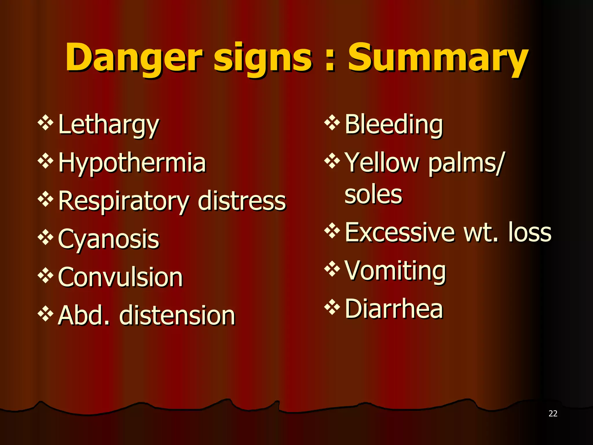 Danger signs in newborns | PPT