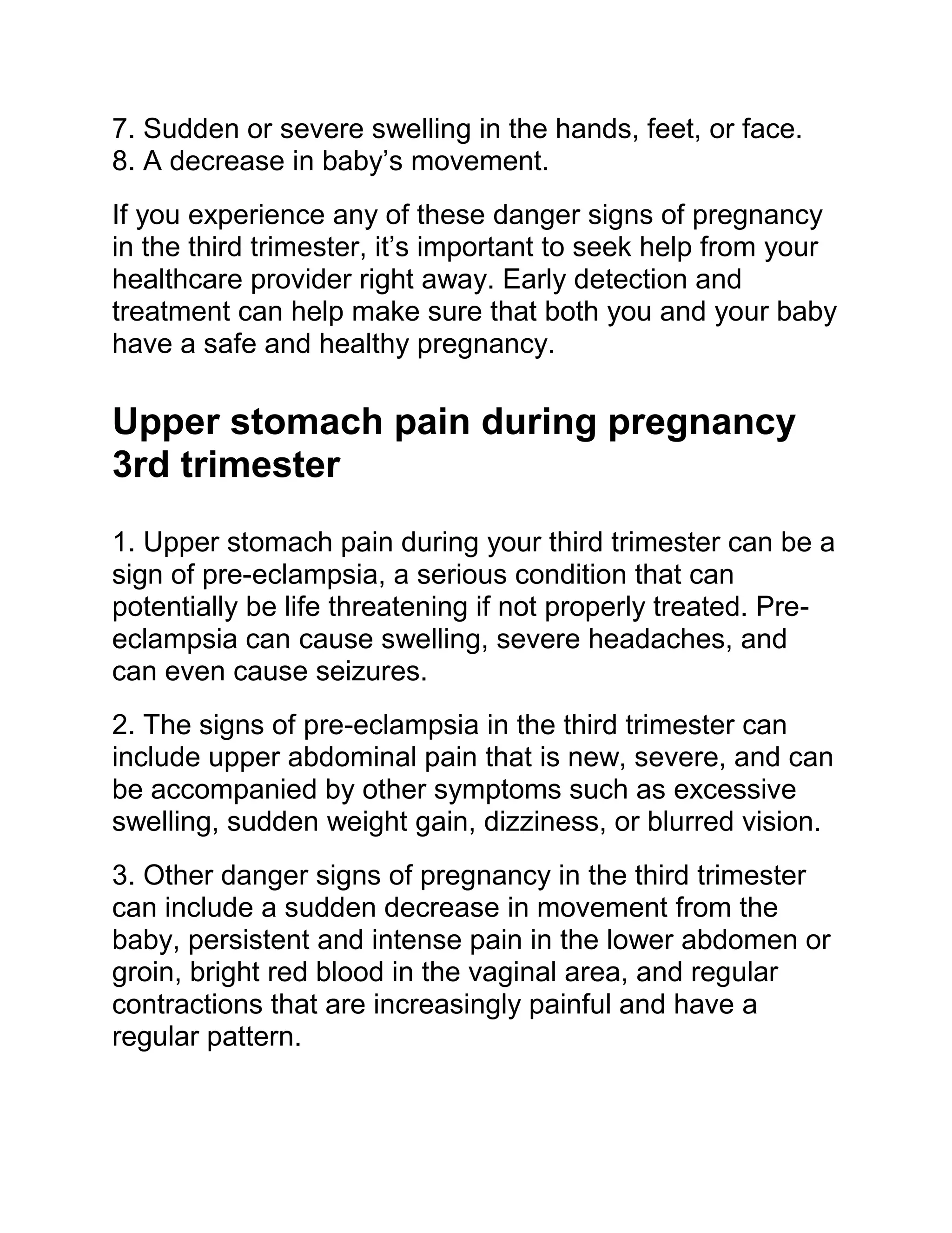 Danger signs of pregnancy in third trimester the most 5 Warning Signs.docx