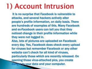 Dangers of facebook | PPT