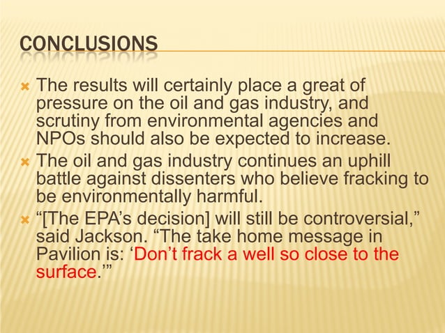 Dangers of Fracking PowerPoint | PDF