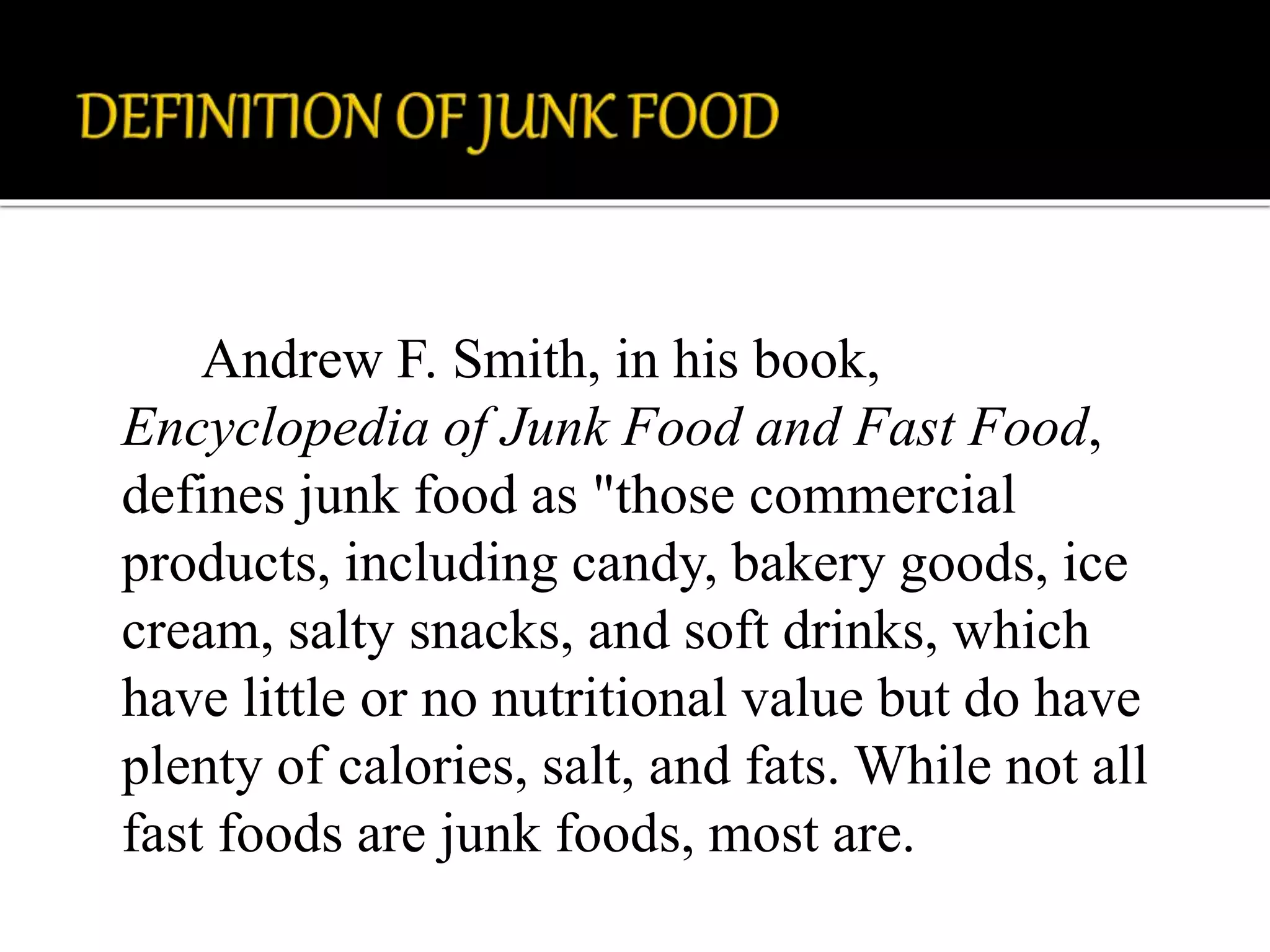 Dangers of junk food | PPTX
