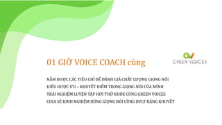 VOICE COACH - VOICE TALENT DANG KHUYET | PPT