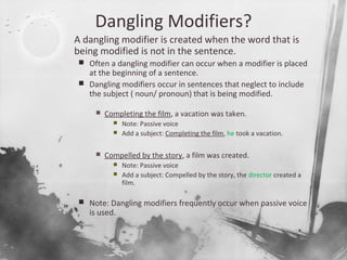 Dangling misplaced modifiers | PPT
