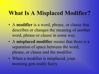 Dangling modifiers | PPTX