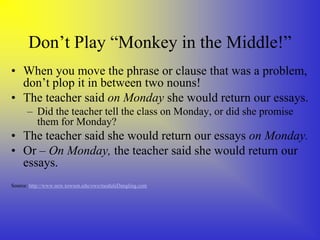 Dangling modifiers | PPTX