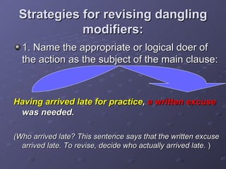 Dangling modifiers | PPT