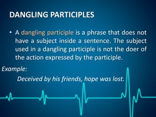 Dangling participles | PPTX