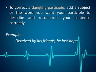 Dangling participles | PPT