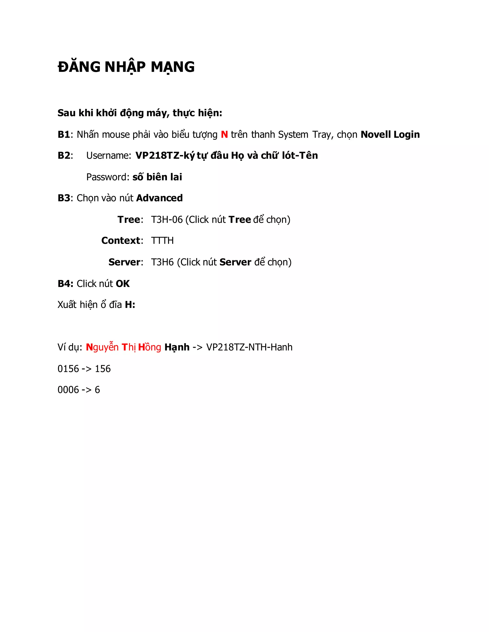 Dang nhap mang | PDF