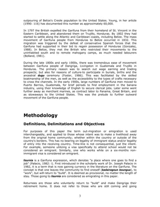 Dangriga, Belize or USA: Out-migration Experiences of a Garifuna ...