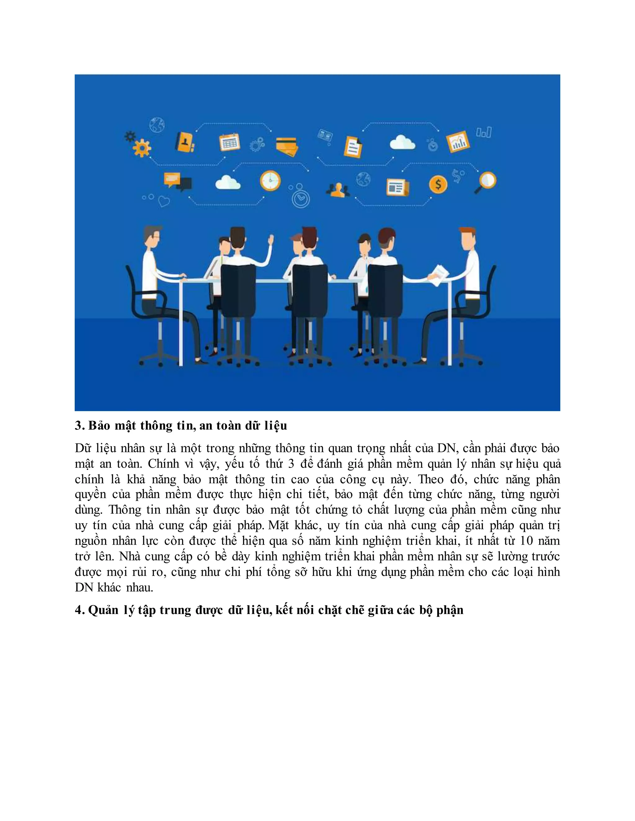 "5 tieu chi danh gia phan mem quan ly nhan su" | PDF