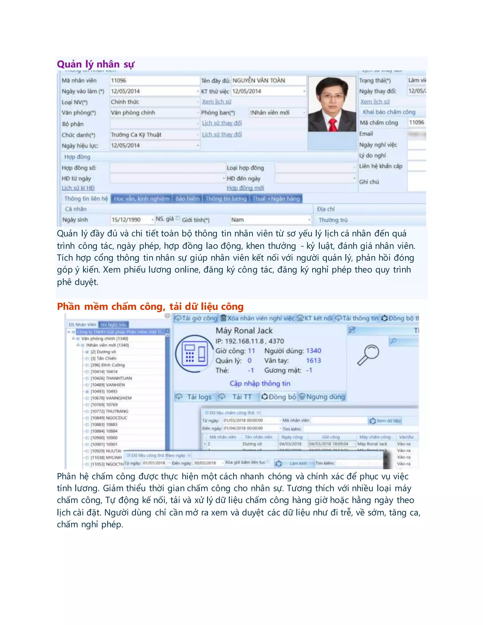 8 uu diem trong phan mem nhan su paradise hrm | PDF