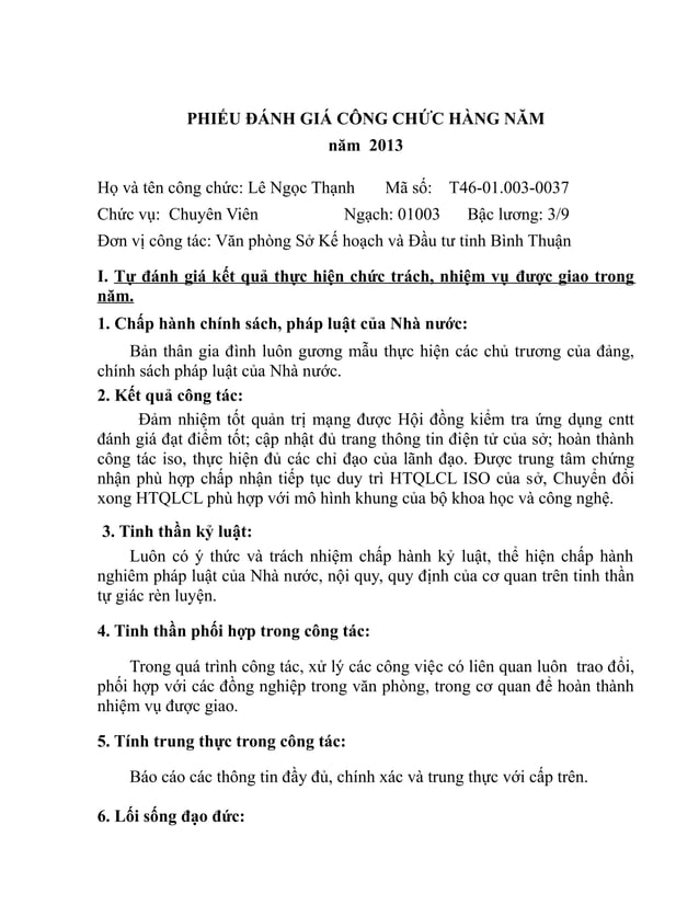 Danh gia cbcc thanh 2013 | PDF