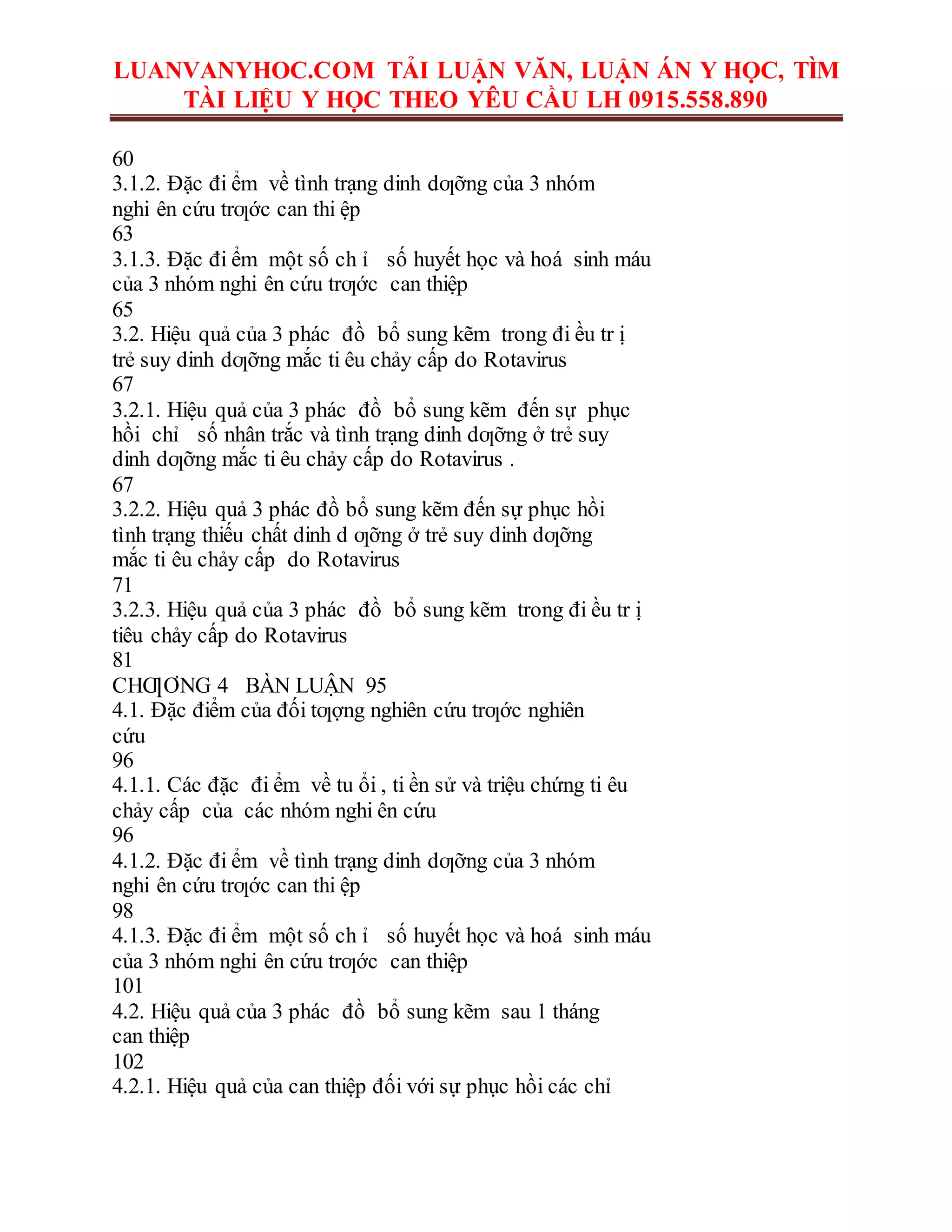 Danh gia hieu qua bo sung kem va mot so vitamin o tre suy dinh duong co tieu chay cap do ...