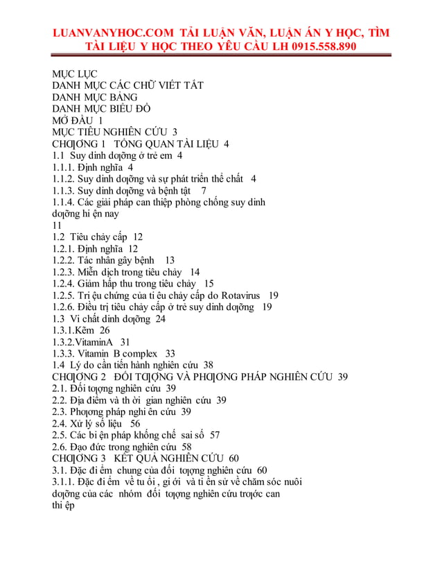 Danh gia hieu qua bo sung kem va mot so vitamin o tre suy dinh duong co tieu chay cap do ...