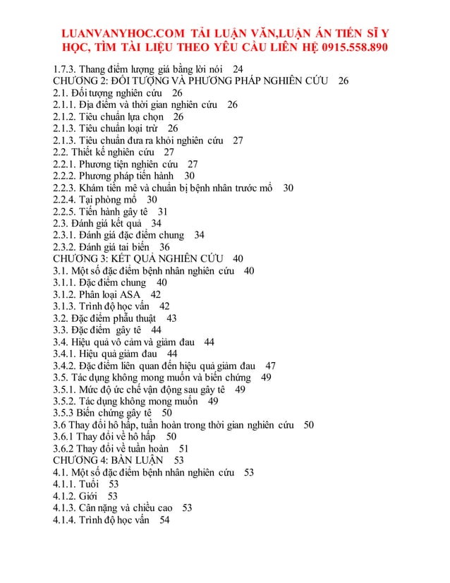 Danh gia hieu qua giam dau sau phau thuat noi soi khop goi cua phuong ...