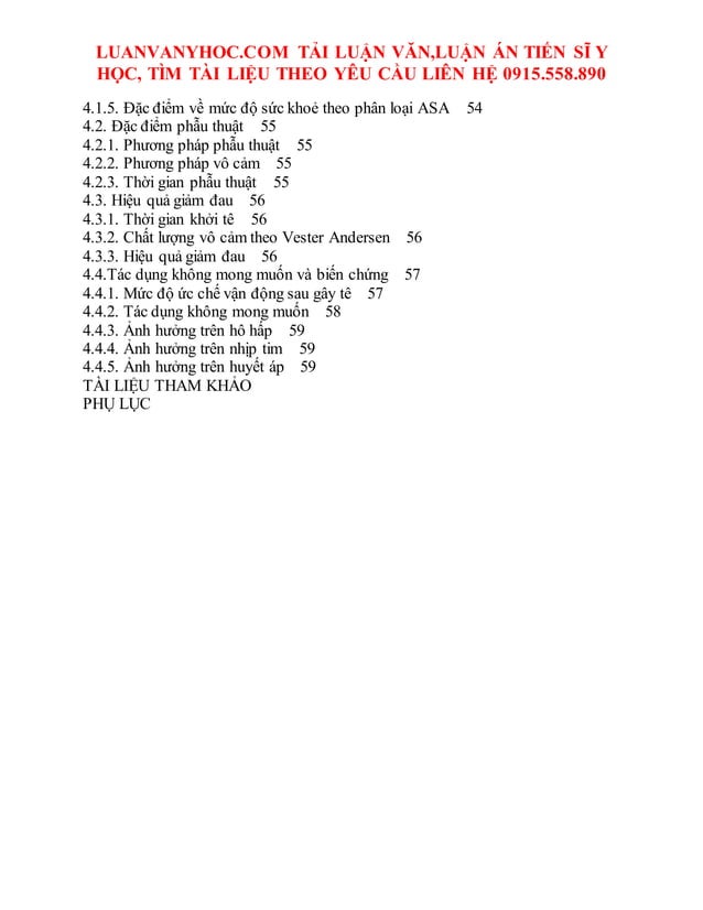 Danh gia hieu qua giam dau sau phau thuat noi soi khop goi cua phuong ...