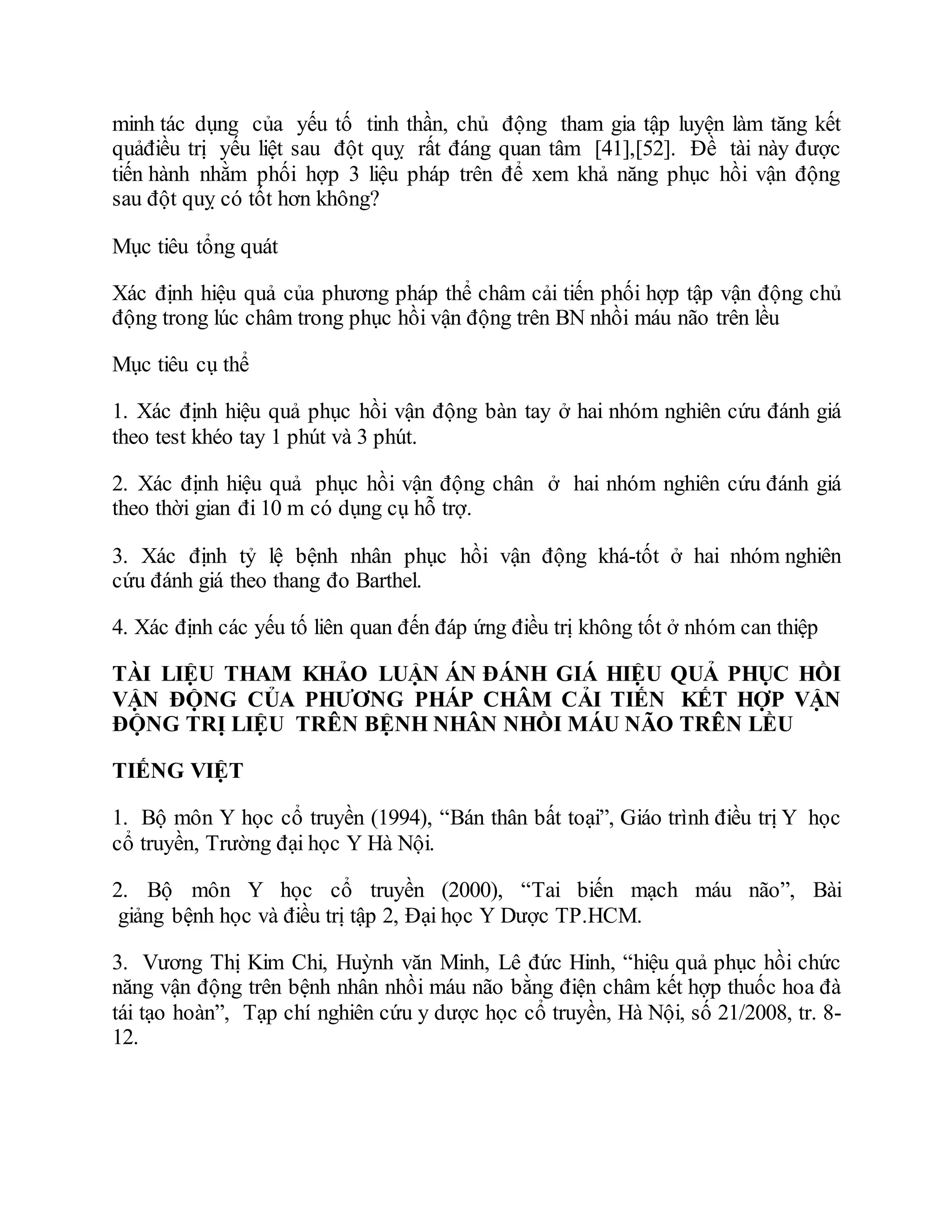 Danh gia hieu qua phuc hoi van dong cua phuong phap cham cai tien ket ...