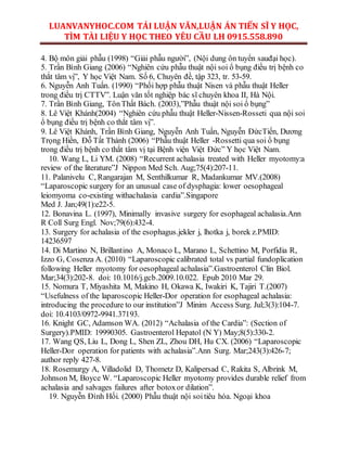 Danh gia ket qua dieu tri benh co that tam vi bang phau thuat heller | PDF