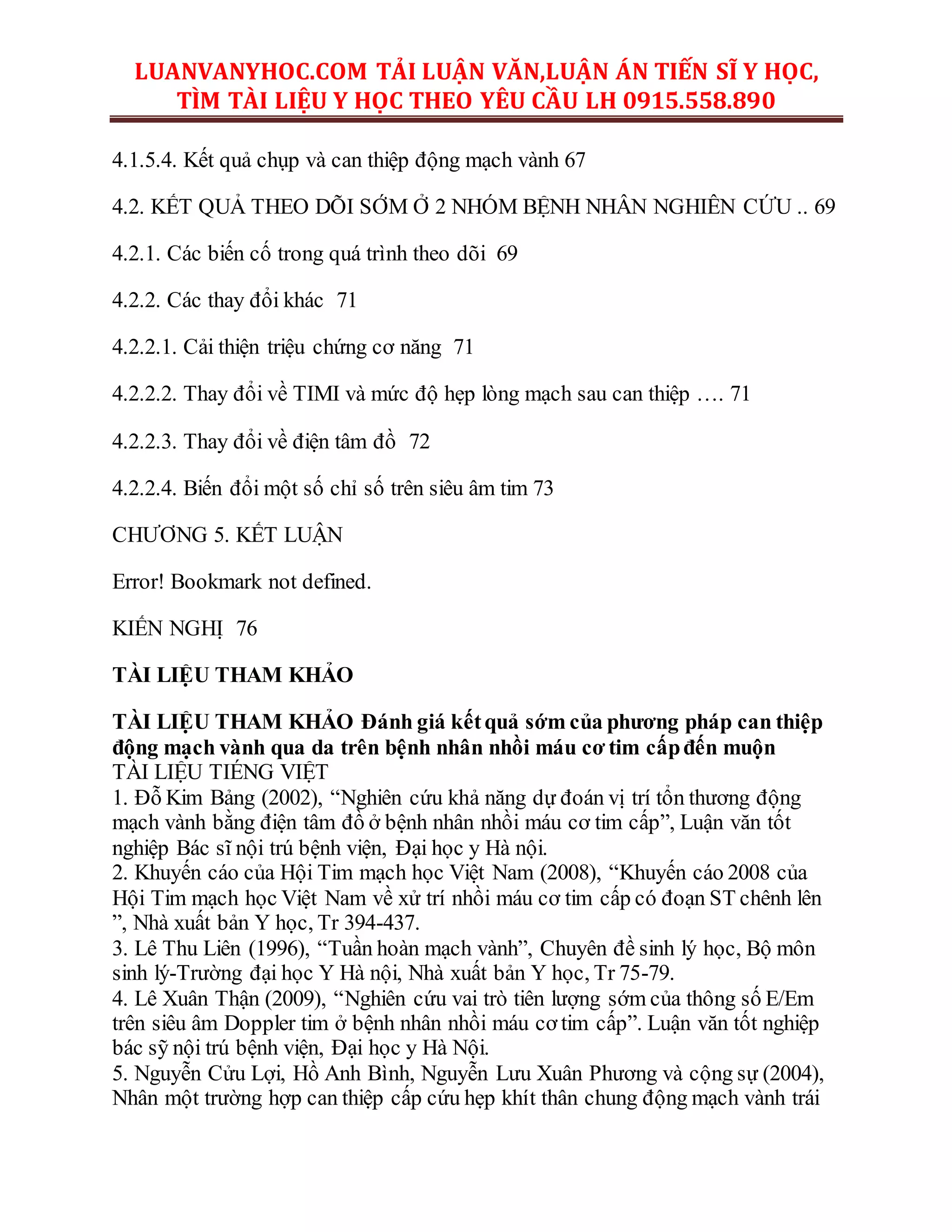 Danh gia ket qua som cua phuong phap can thiep dong mach vanh qua da | PDF