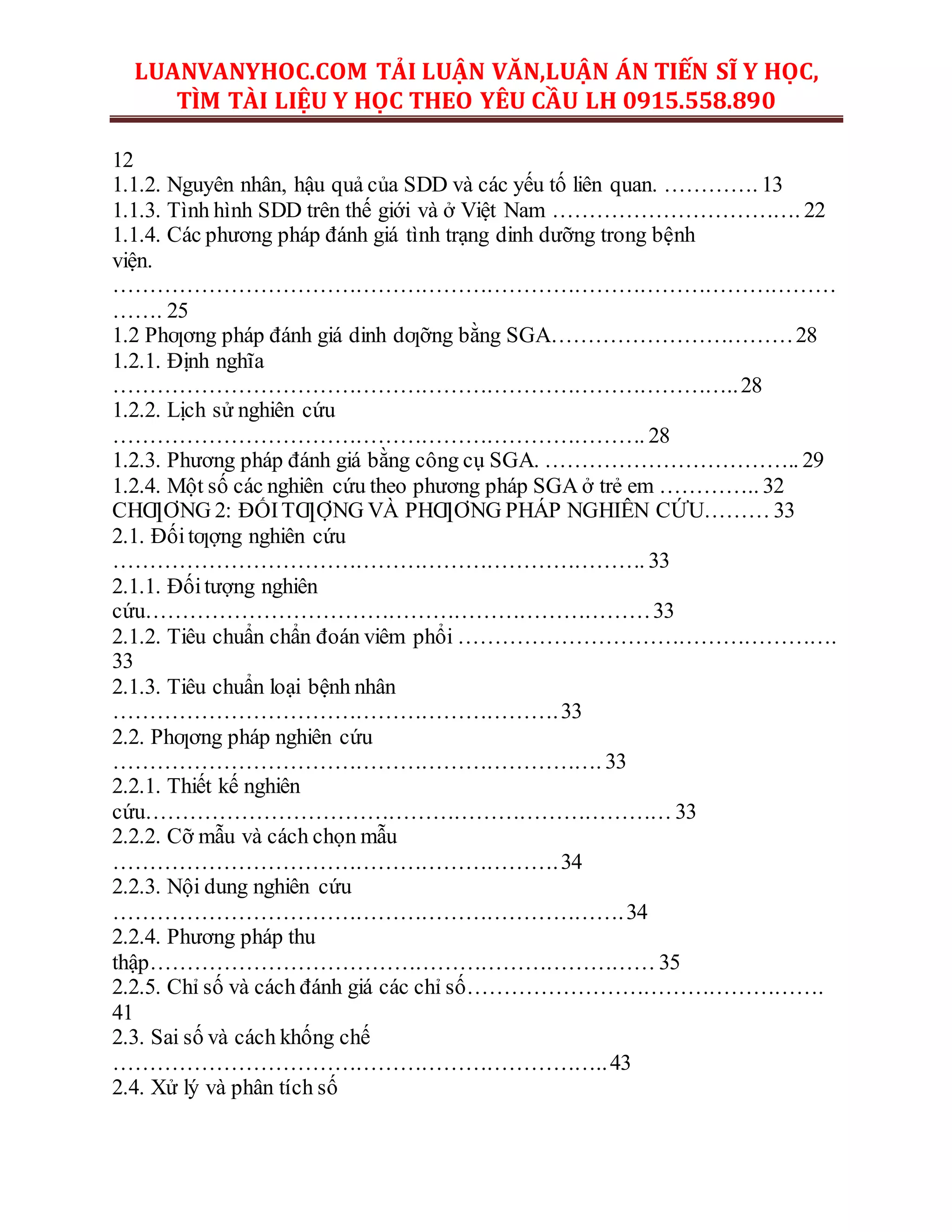 Danh gia nguy co suy dinh duong tren benh nhan viemphoi bang phuong phap sga | PDF