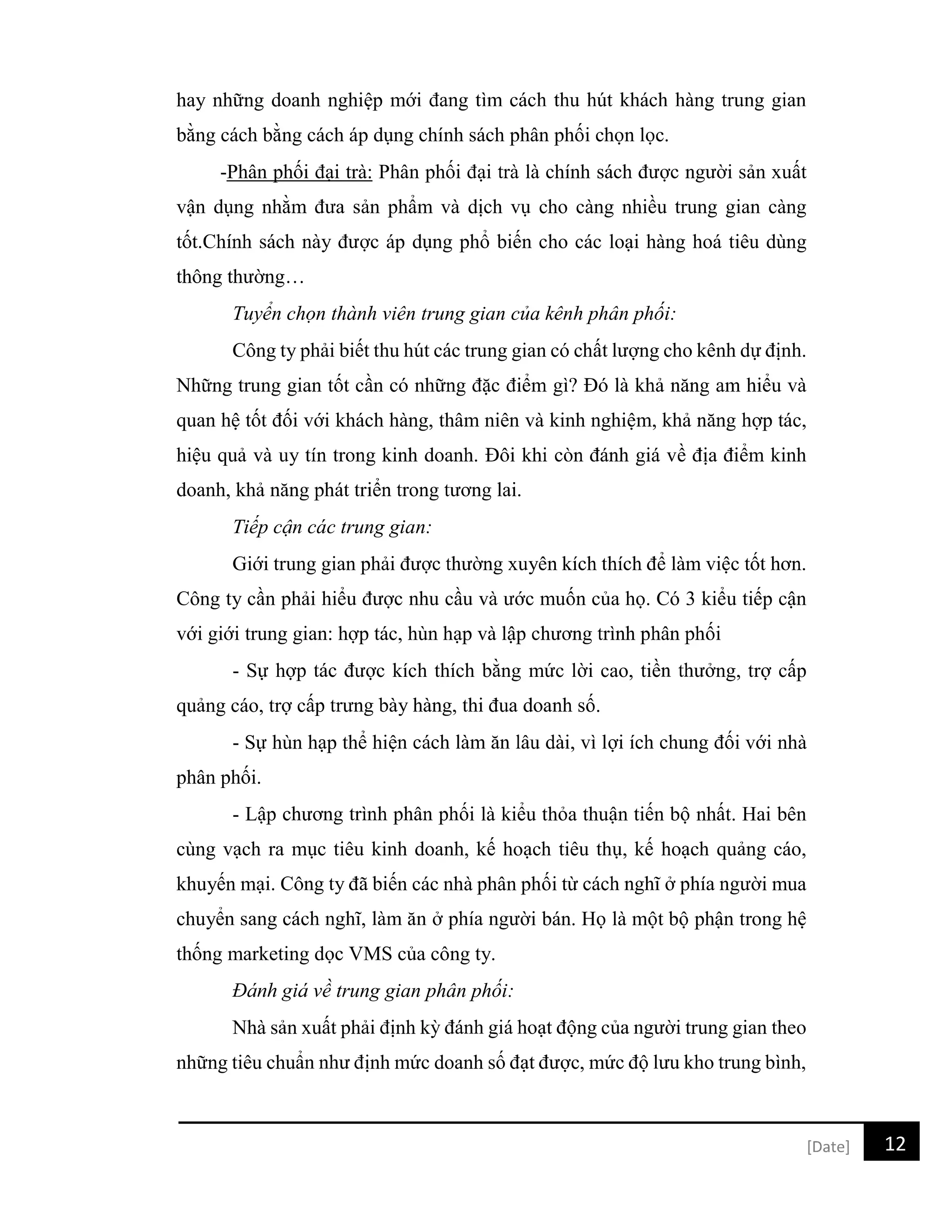 Đề tài: Quá trình triển khai chính sách kênh phân phối tập đoàn Trung Nguyên, HAY | PDF