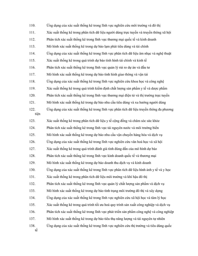 Danh Sách Hơn 189 Đề Tài Tiểu Luận Môn Xác Suất Thống Kê, Dễ Làm 9 Điểm | DOCX