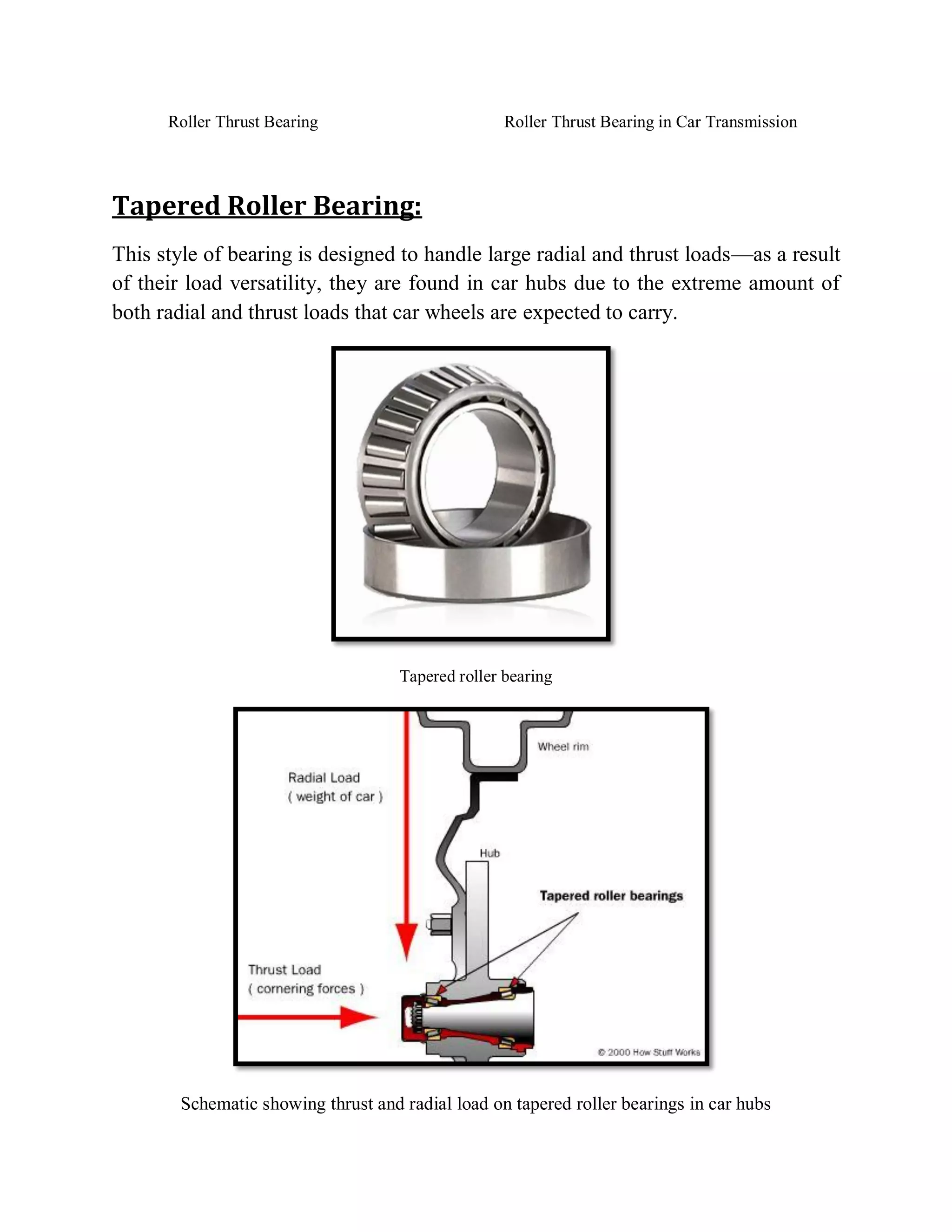 Bearings, their types and application | PDF