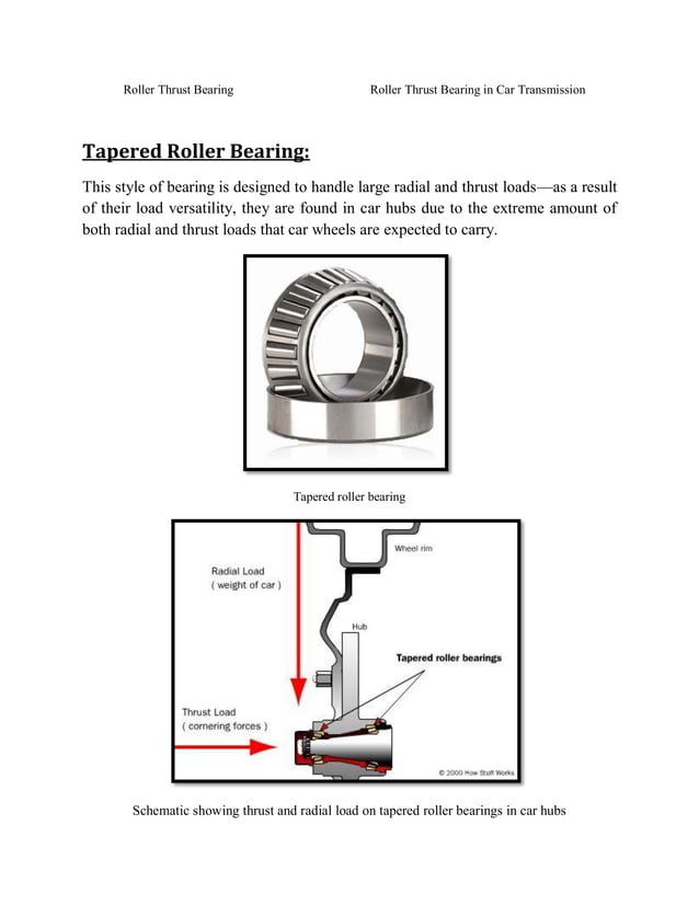 Bearings, their types and application | PDF | Physics | Science