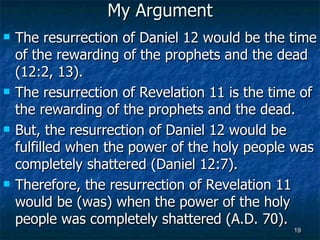 Daniel Chapter 12 And The Time Of The Resurrection