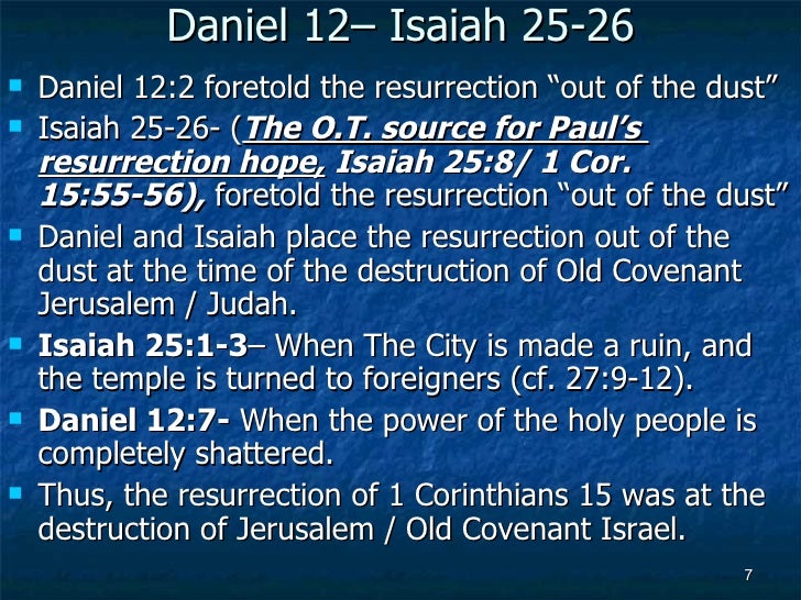 Daniel Chapter 12 And The Time Of The Resurrection