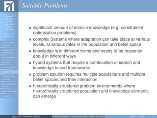 Cultural Algorithm - Genetic Algorithms - Related Techniques | PDF