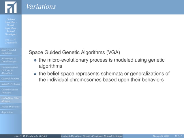 Cultural Algorithm - Genetic Algorithms - Related Techniques | PDF
