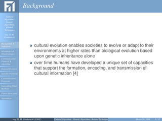 Cultural Algorithm - Genetic Algorithms - Related Techniques | PDF