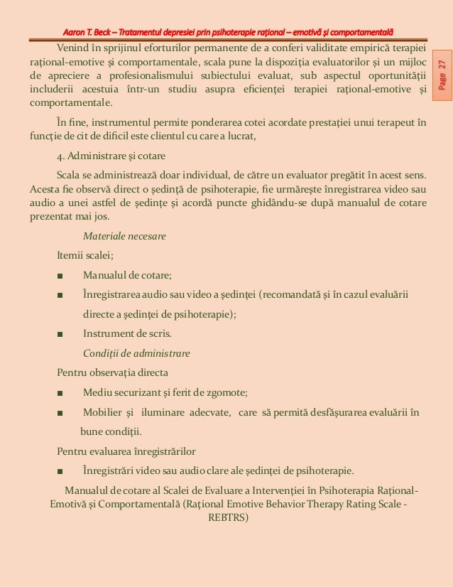 Daniel david-protocol clinic psihoterapie in depresie