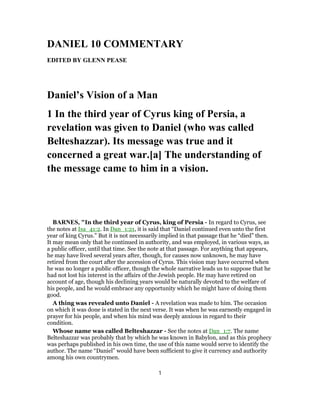 Daniel 10 commentary | PDF