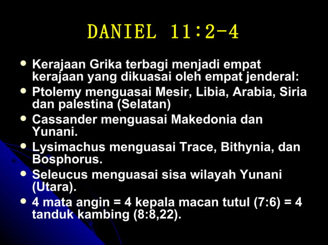 Daniel 11 – bagian 2 | PPT
