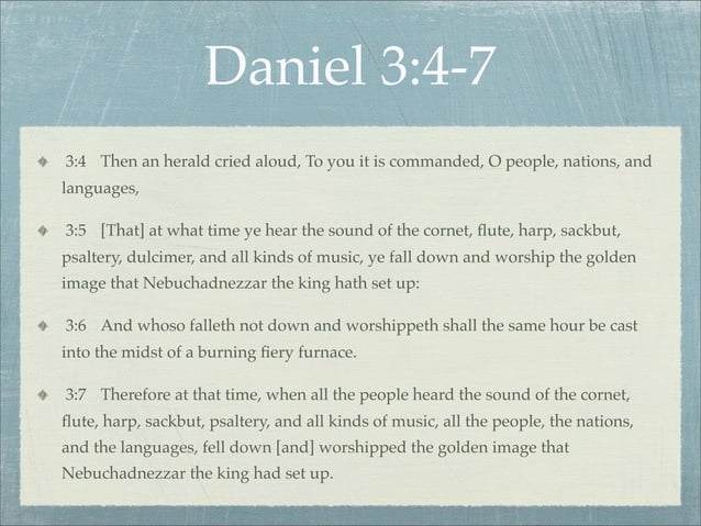 Daniel3&4 the fiery furnace and the fall of nebuchadnezzar | PDF ...