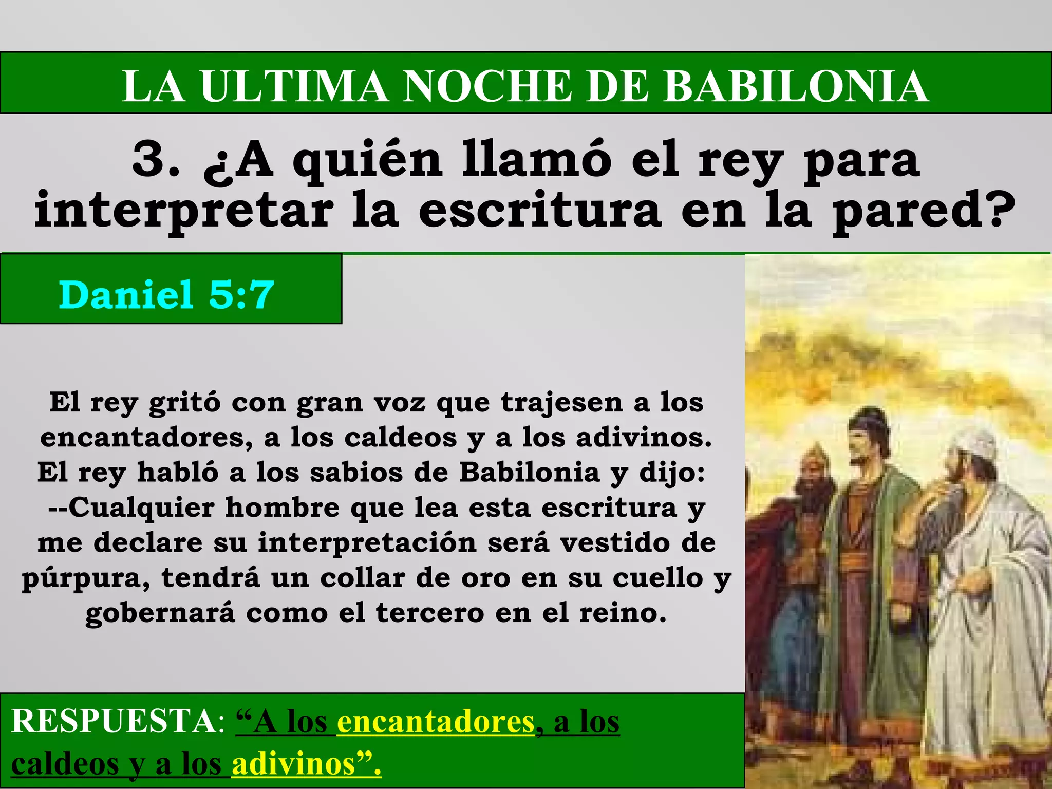 Daniel 5 escritura pared | PPT
