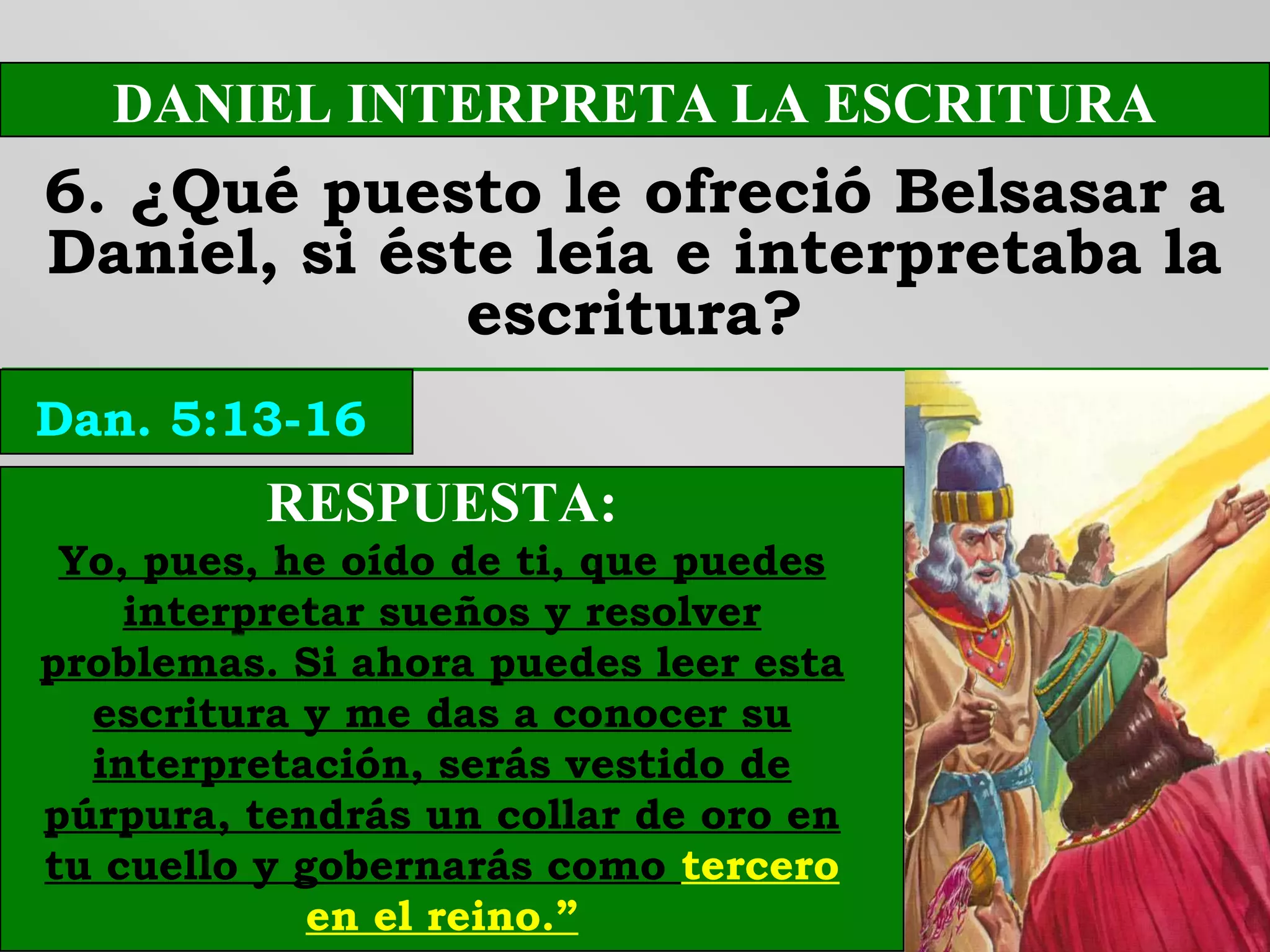 Daniel 5 escritura pared | PPT