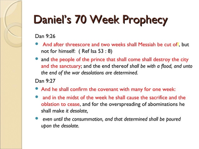 Daniel 70 weeks - A presentation on Daniel's prophecies | PPT ...