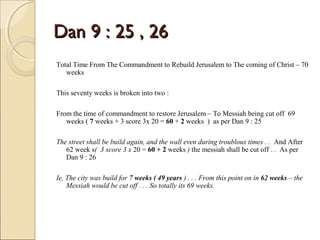 Daniel 70 weeks - A presentation on Daniel's prophecies | PPT