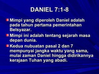 Daniel 7 – bagian 1 | PPT