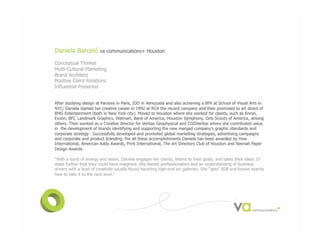 Daniela Barcelo Creative Director Portfolio 2014 | PPT