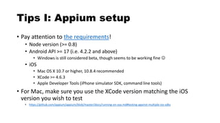 Appium Overview - by Daniel Puterman | PPT
