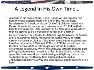 Daniel Boone's last adventure | PPTX