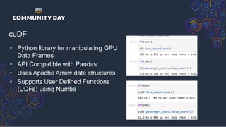 RAPIDS, GPUs & Python - AWS Community Day Melbourne | PPT