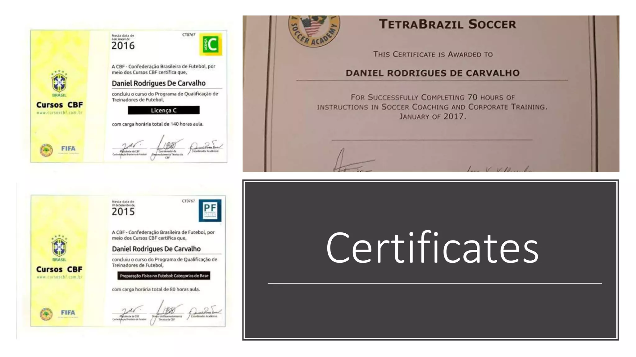 Danny Carvalho CV in English - Football/Soccer Coach 2018 | PPT