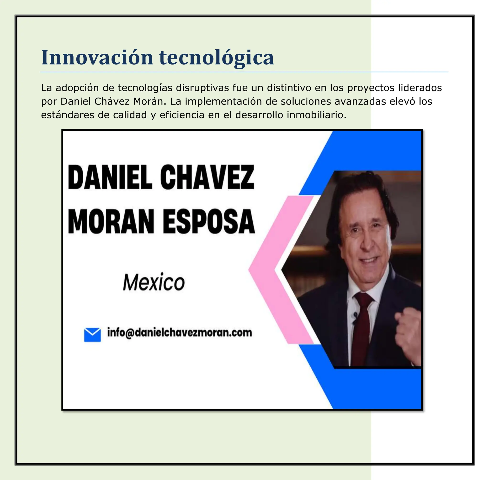 la esposa de Daniel Chávez Morán - revolucionando la industria ...