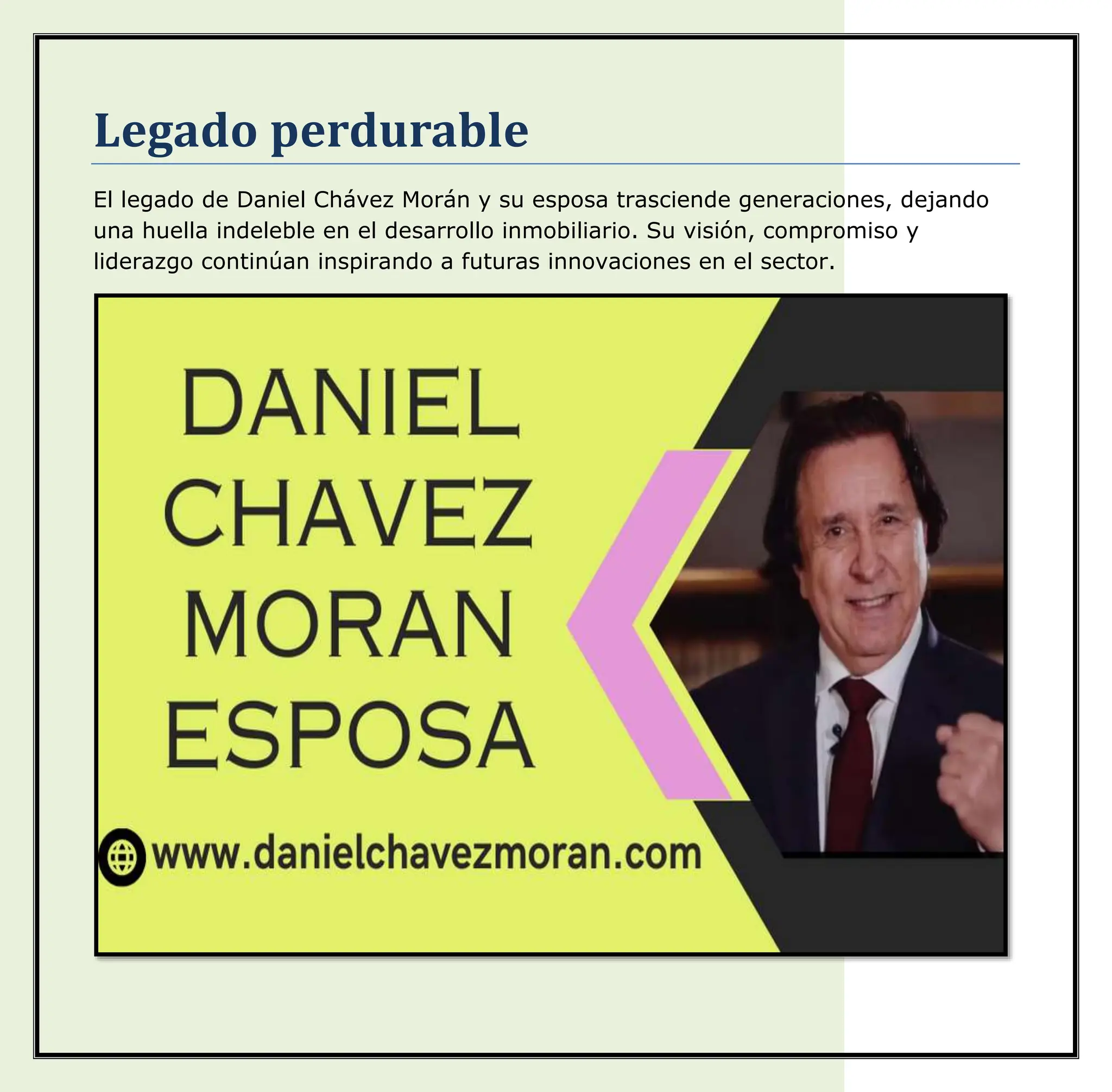 la esposa de Daniel Chávez Morán - revolucionando la industria ...